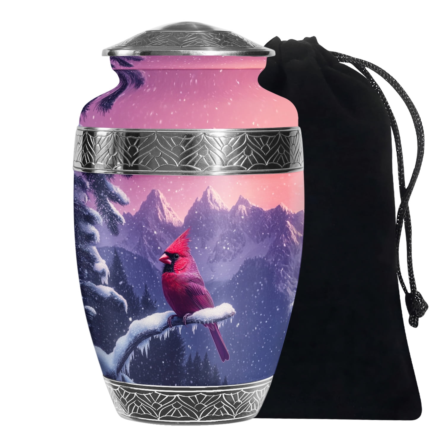 Mountain Cardinal Bird Cremation Urns For Human Ashes Adult Female ...