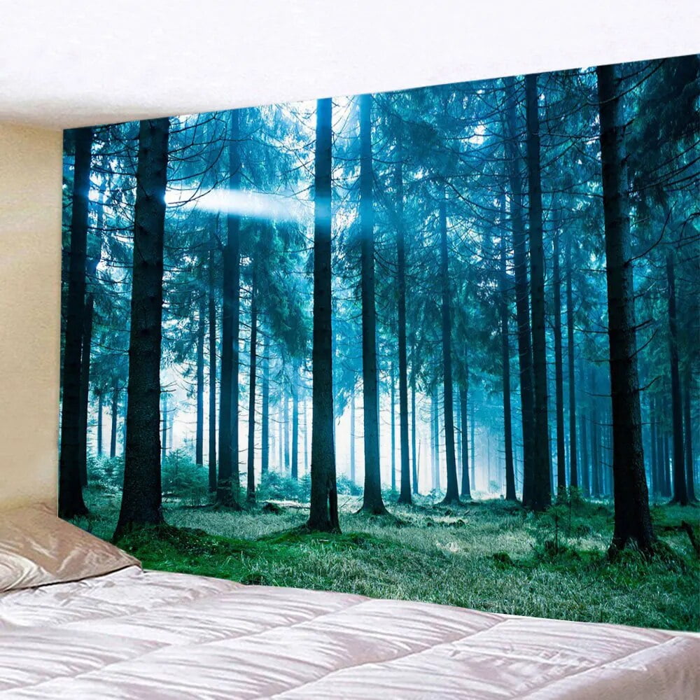 Mountain Cave Nature Tapestry Wall Hanging Forest Landscape Tapestries ...