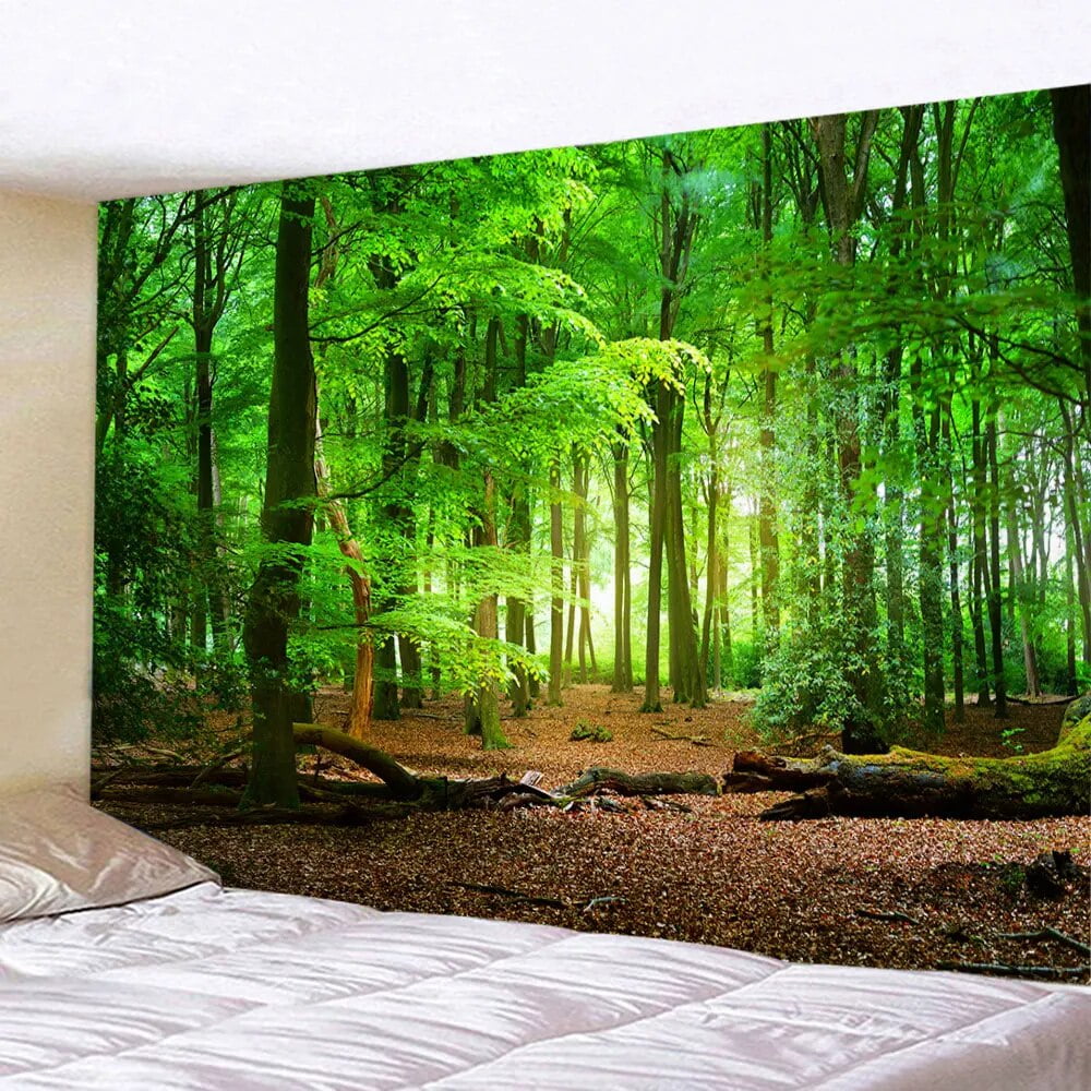 Mountain Cave Nature Tapestry Wall Hanging Forest Landscape Tapestries ...