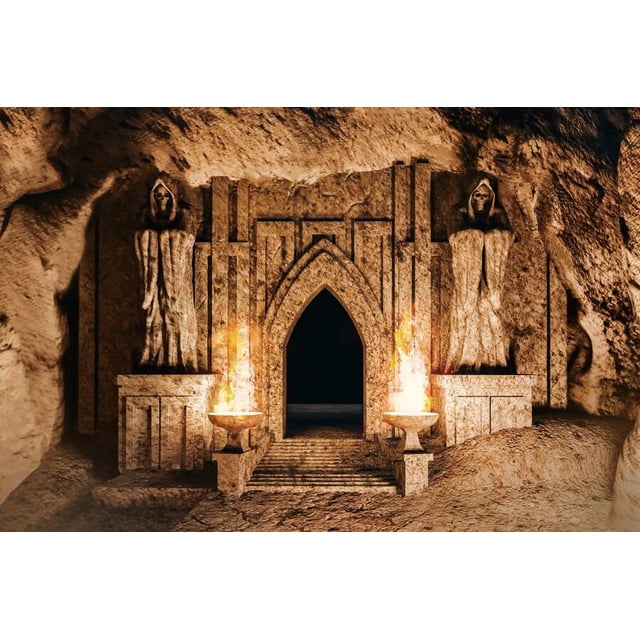 Mountain Cave Rocks Nature Backdrop Night Sky Stars Outdoor Travel ...