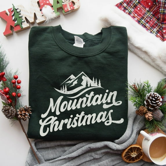 Mountain Christmas T-Shirt, Country Christmas T-Shirt, Cabin Christmas ...