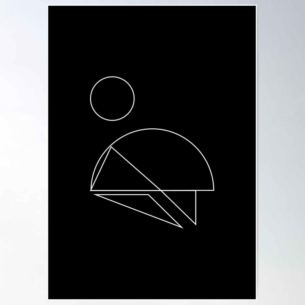 Mountain Climber | Minimal Geometric Poster Wall Art, Modern Wall Decor ...