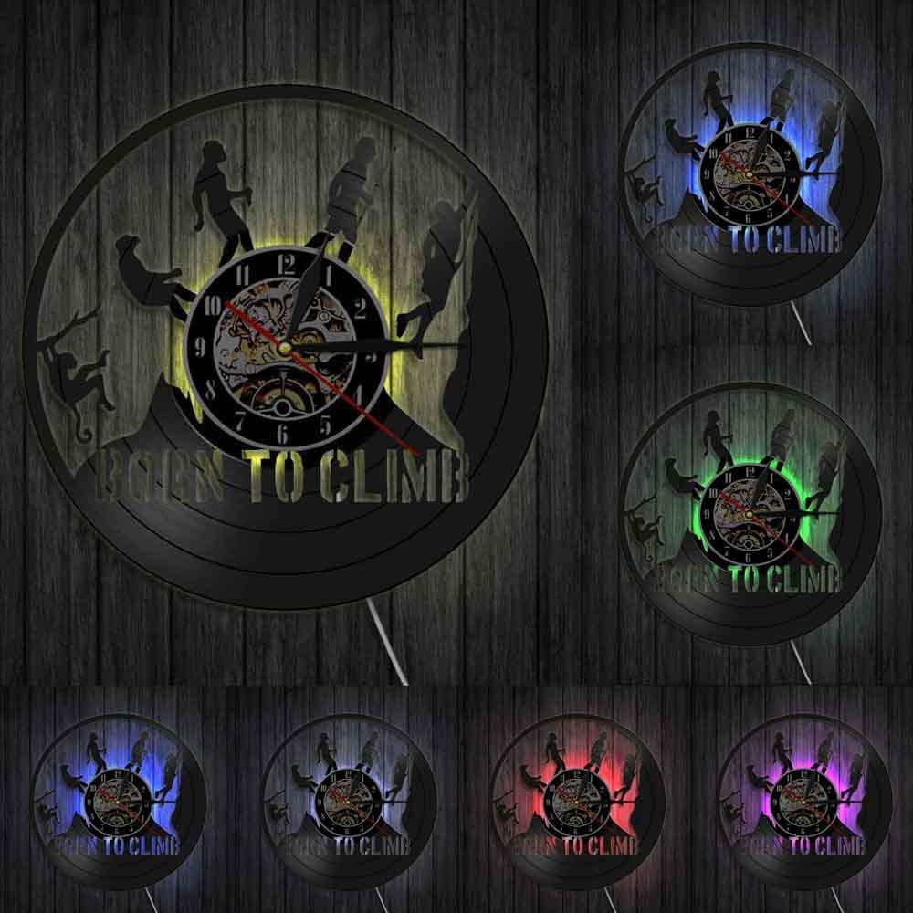 Mountain Climbing Evolution Climber Wall Clock Climbing Vinyl Record ...