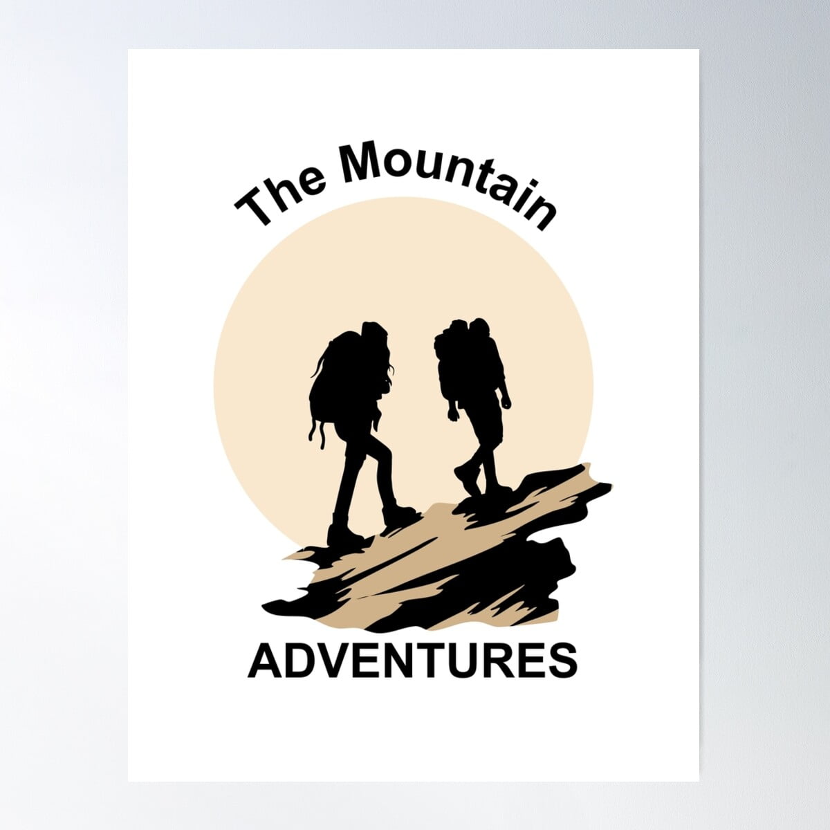 Mountain Climbing - Reach The Summit Poster Wall Art, Modern Wall Decor ...