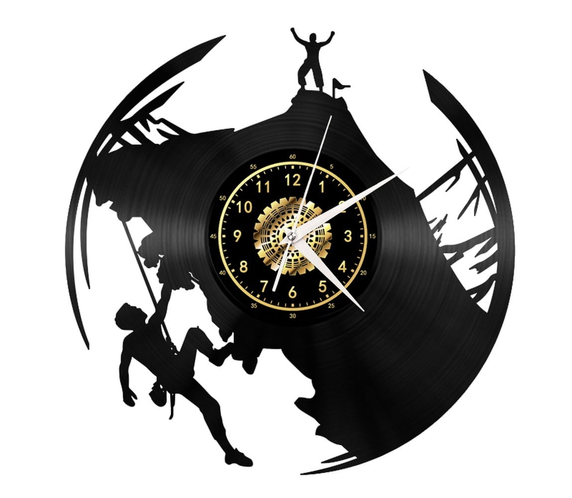 Mountain Climbing Vinyl Record Wall Clock Gifts,Handmade Clock Home ...