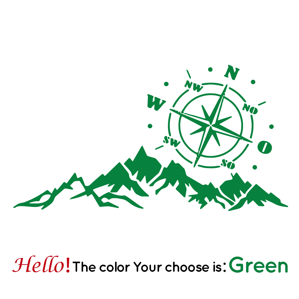 Mountain Compass Car Sticker For SUV Off-road RV Camper Vehicle ...