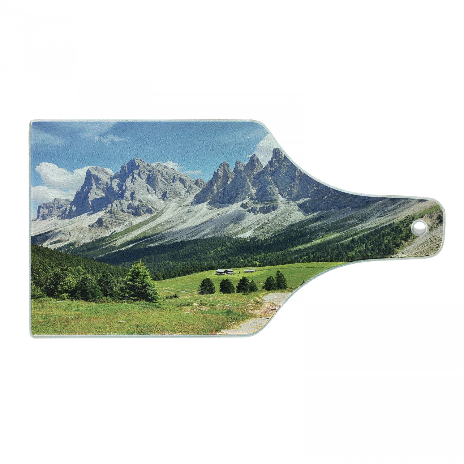 Mountain Cutting Board, Winding Path into the Pine Tree Forest Meadows ...