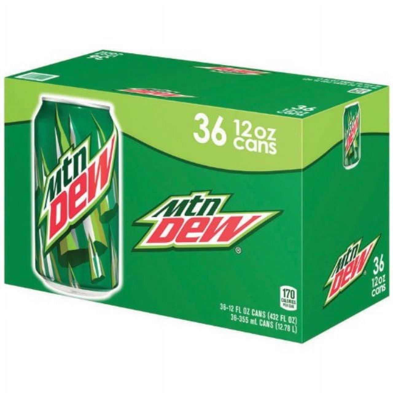 Mountain Dew Soda, 12 fl. oz. cans, 36 Pack - Walmart.com
