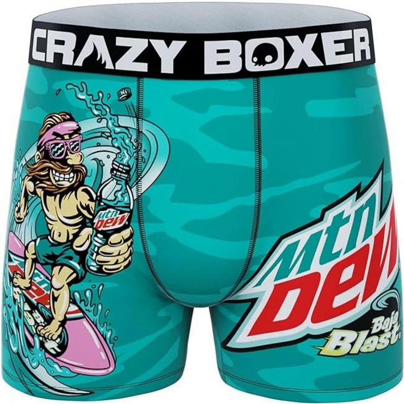 Mountain Dew 882324-large-36 Crazy Boxers Baja Blast Briefs for Mens ...