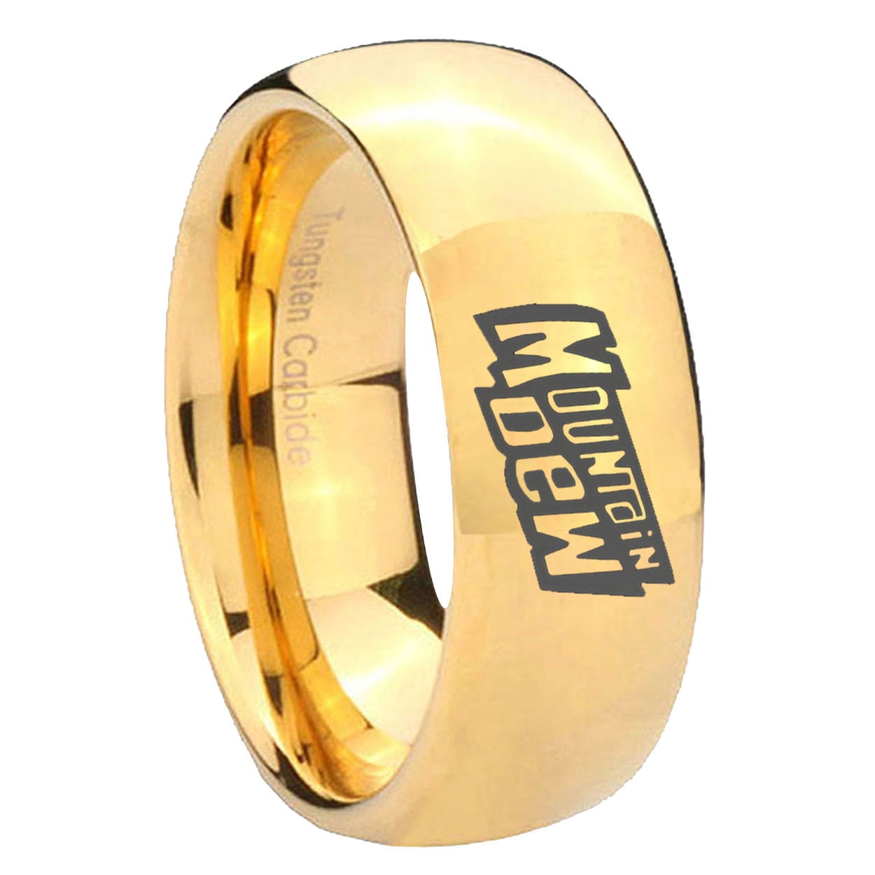 Mountain Dew 8MM Dome Gold Plated Tungsten Men's Ring - Walmart.com