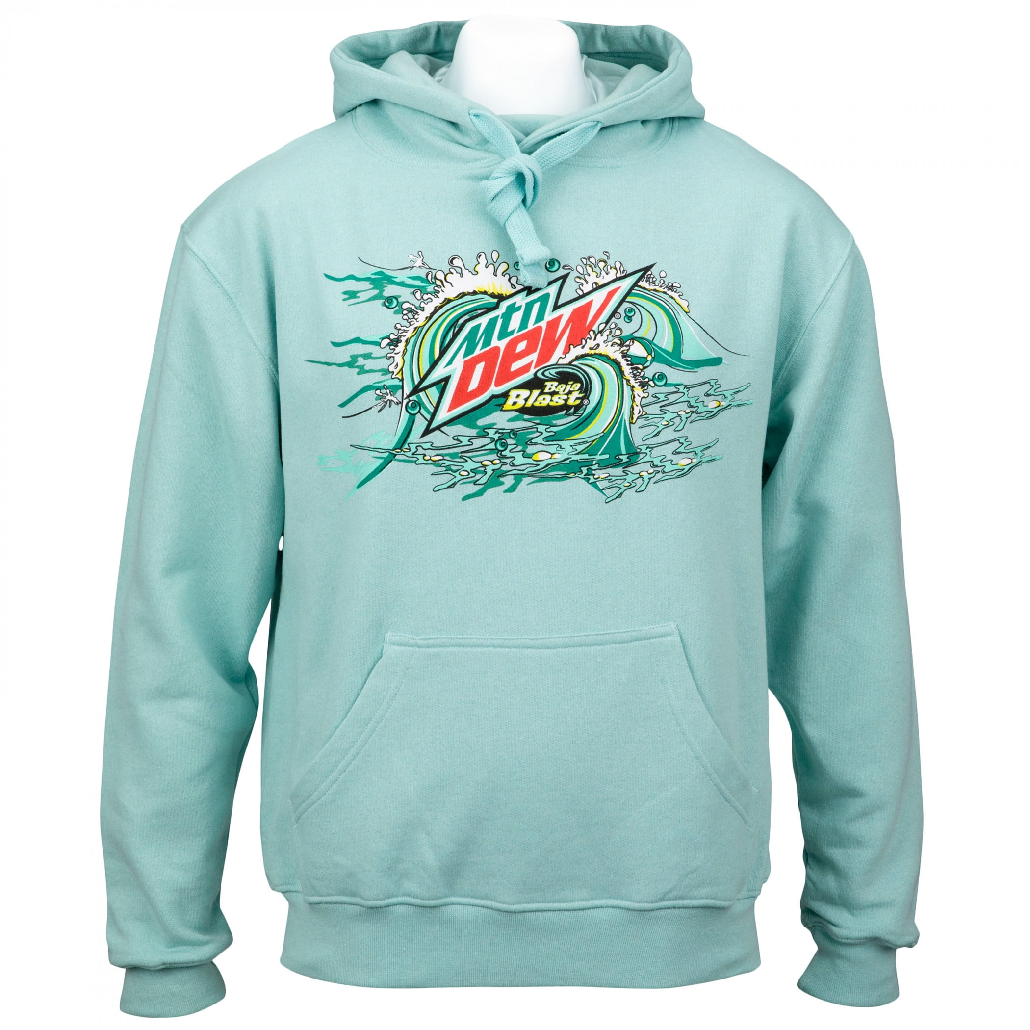 Officially Licensed 2XLarge Mountain Dew Baja Blast Logo Hoodie ...
