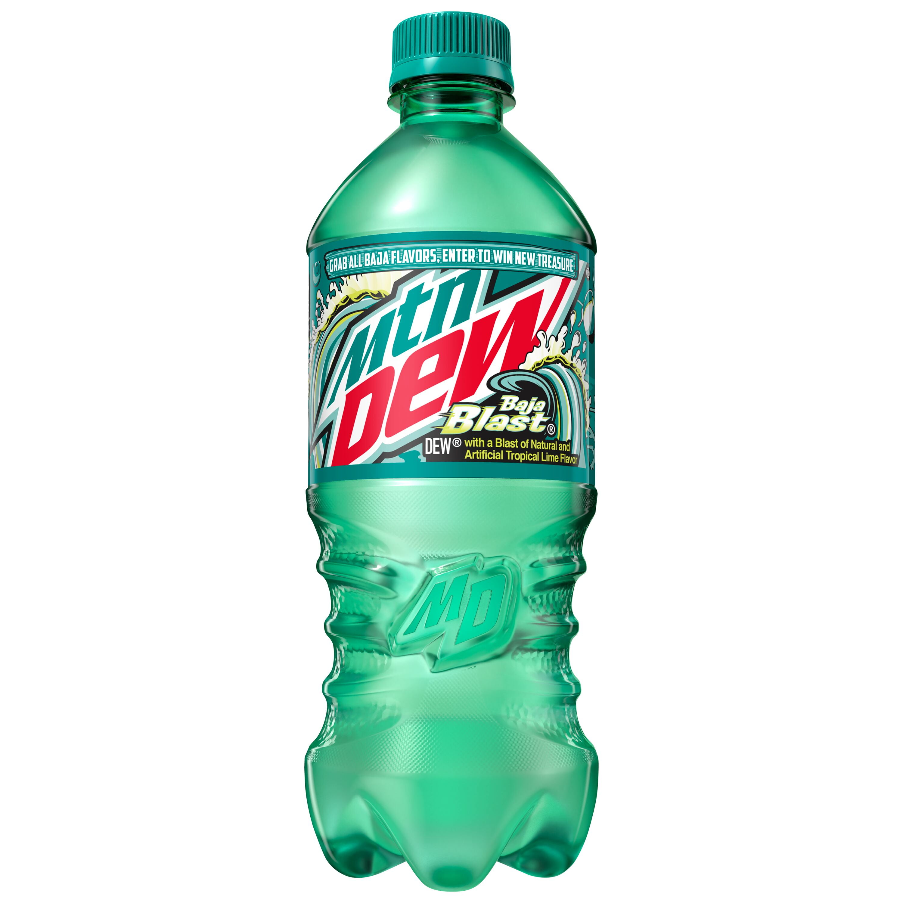 Mountain Dew Baja Blast Tropical Lime & Citrus Soda Pop, 20 fl oz ...