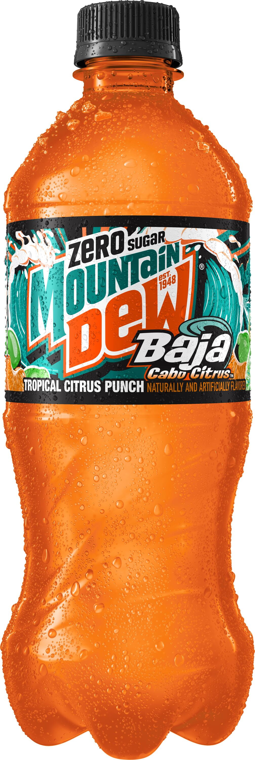 Mountain Dew Zero Sugar Baja Blast Citrus Soda, 20 fl oz Bottle ...