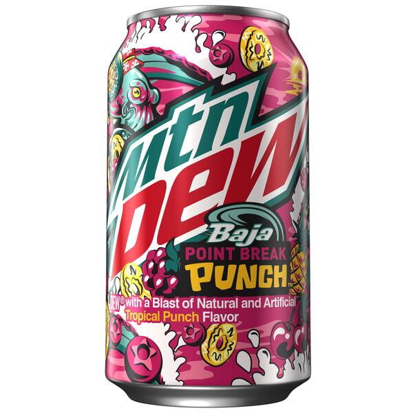 Mountain Dew Baja Point Break Punch, 12 Oz Can - Walmart.com