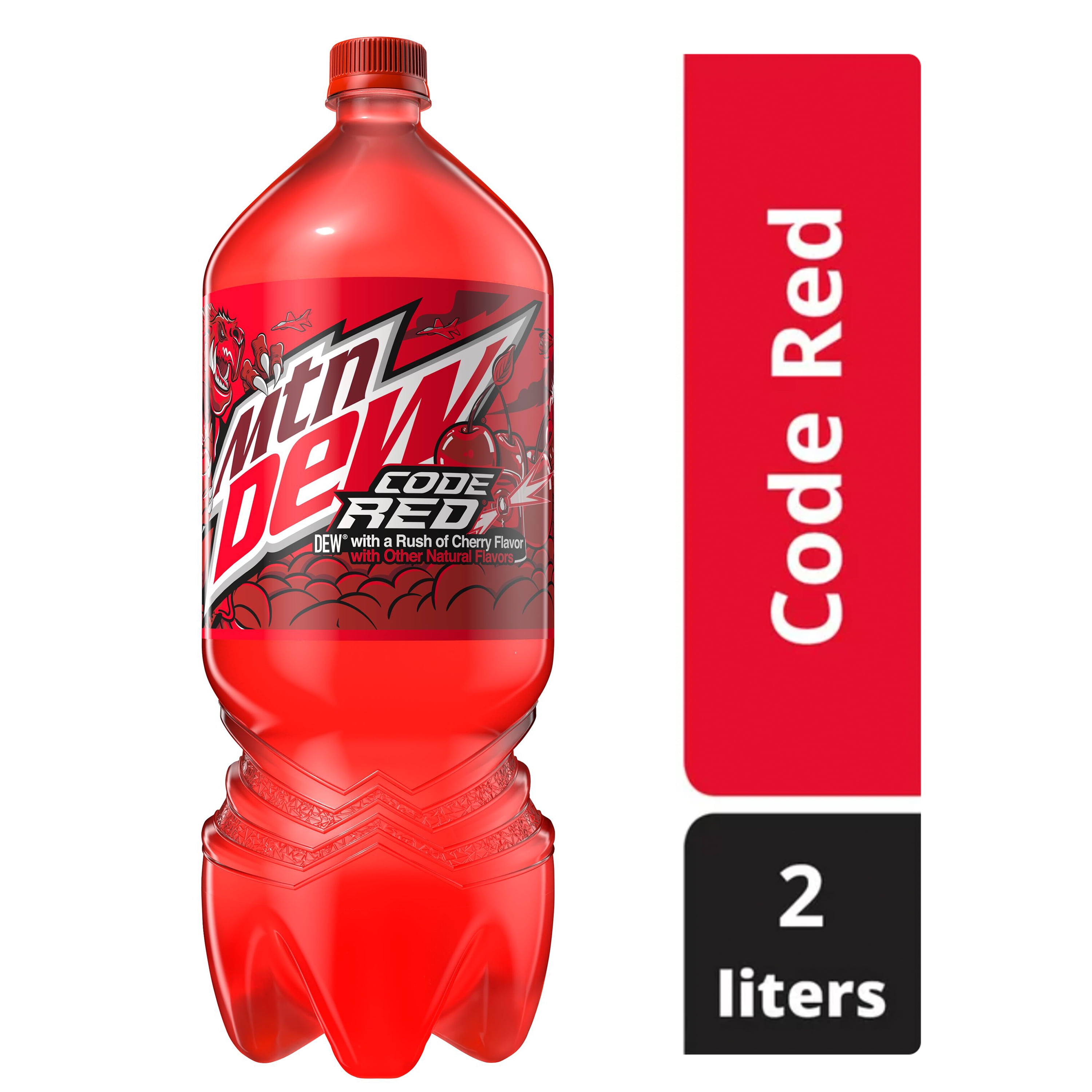 Mountain Dew Code Red Cherry Citrus Soda Pop, 2 Liter Bottle - Walmart.com