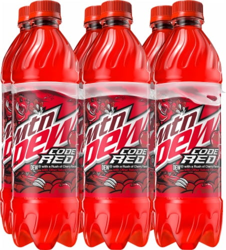 Mountain Dew Code Red Soda Bottles 6 pk / 16.9 fl oz - Walmart.com