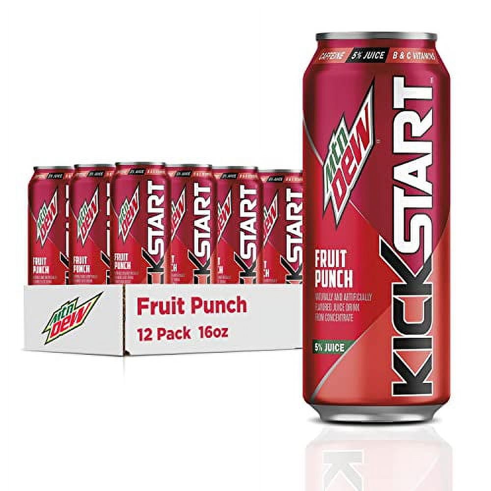 Mountain Dew Kickstart, Fruit Punch, 16 Fl Oz (12 Count) - Walmart.com