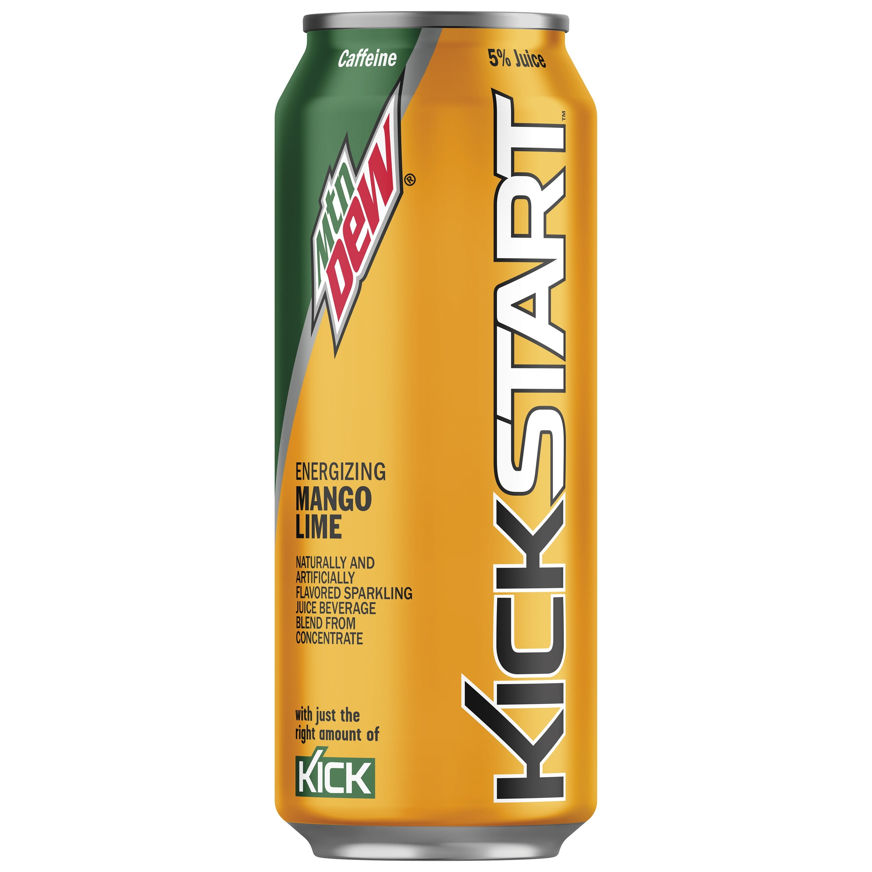 Mountain Dew Kickstart Mango Lime Energizing Juice 16 fl oz Can ...