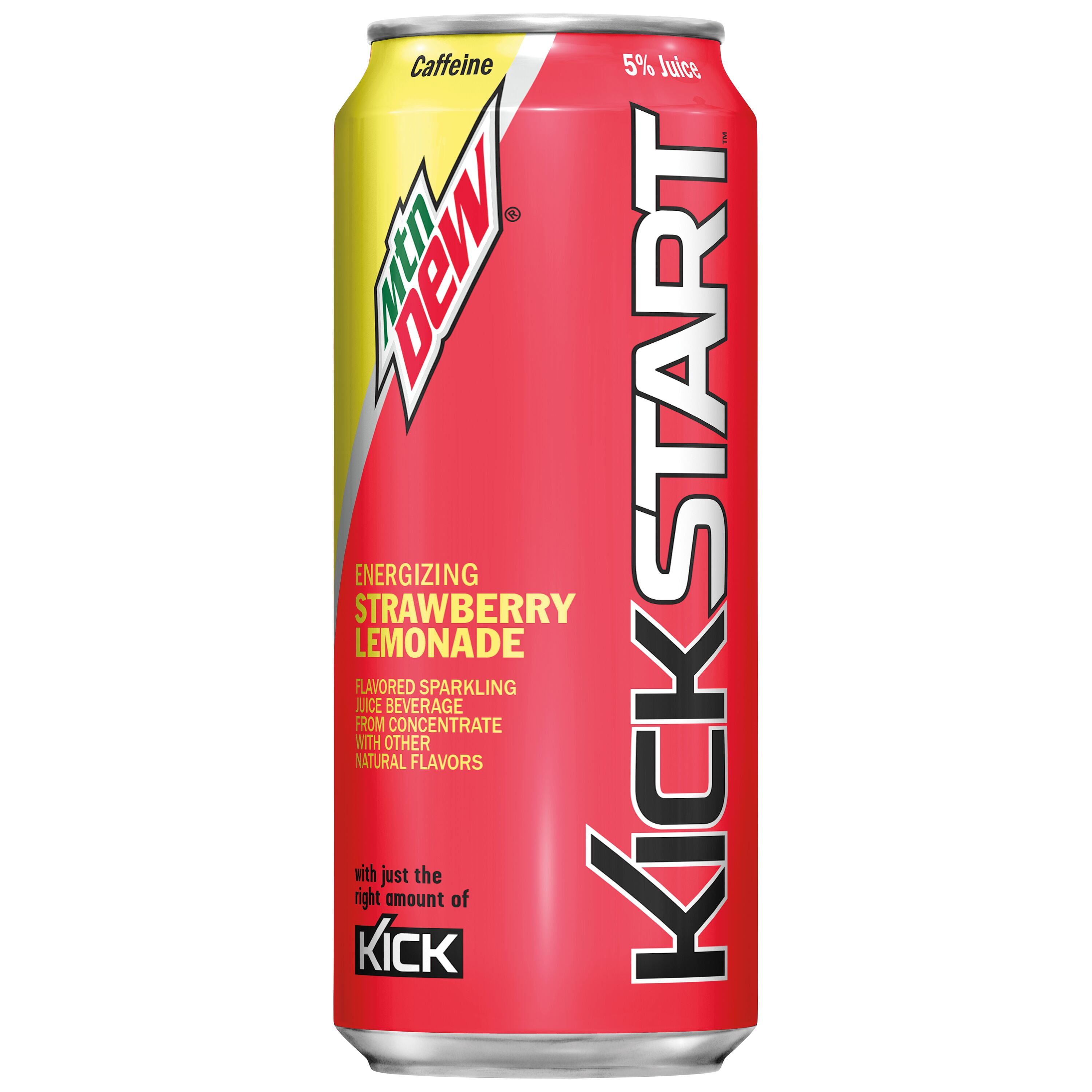 Mountain Dew Kickstart Strawberry Lemonade Energizing Juice Drink, 16 ...