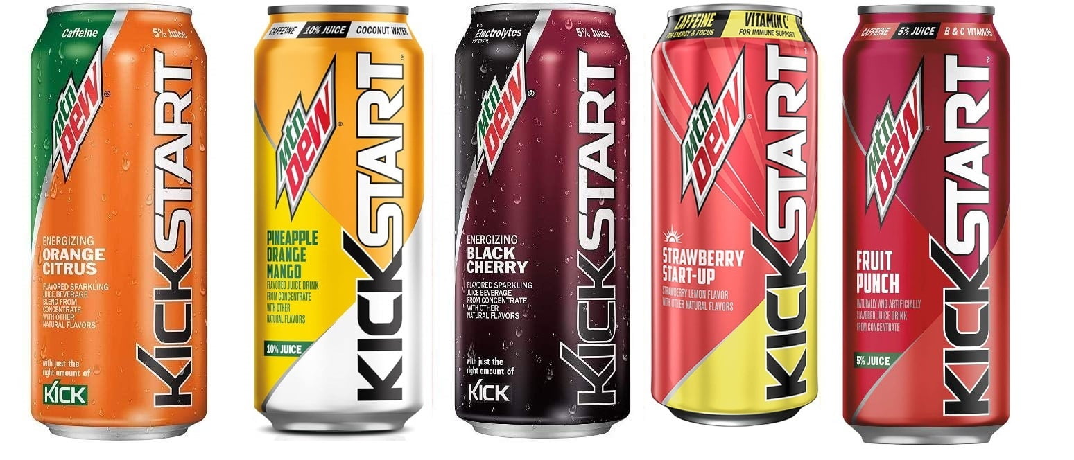Customer reviews for Mountain Dew Kickstart Variety - Fruit Punch, Black Cherry, Orange Citrus ...