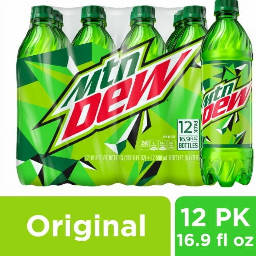 Mountain Dew Soda Bottles 12 pk / 16.9 fl oz - Pack of 2 - Walmart.com