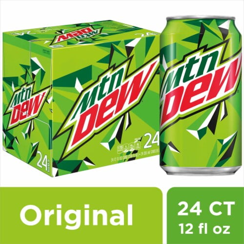 Mountain Dew Soda Cans 24 pk / 12 fl oz - Pack of 2 - Walmart.com