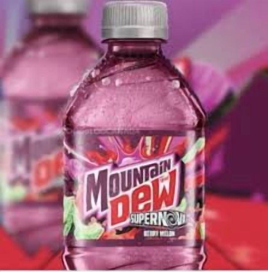 Mountain Dew Supernova Berry Melon Soda, 20 fl oz (591ml) Bottles, 24 ...
