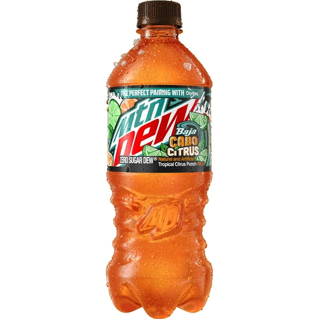 Mountain Dew Zero Sugar Baja Blast Soda Cabo Citrus Soda, 20 fl oz Bottle - Walmart.com