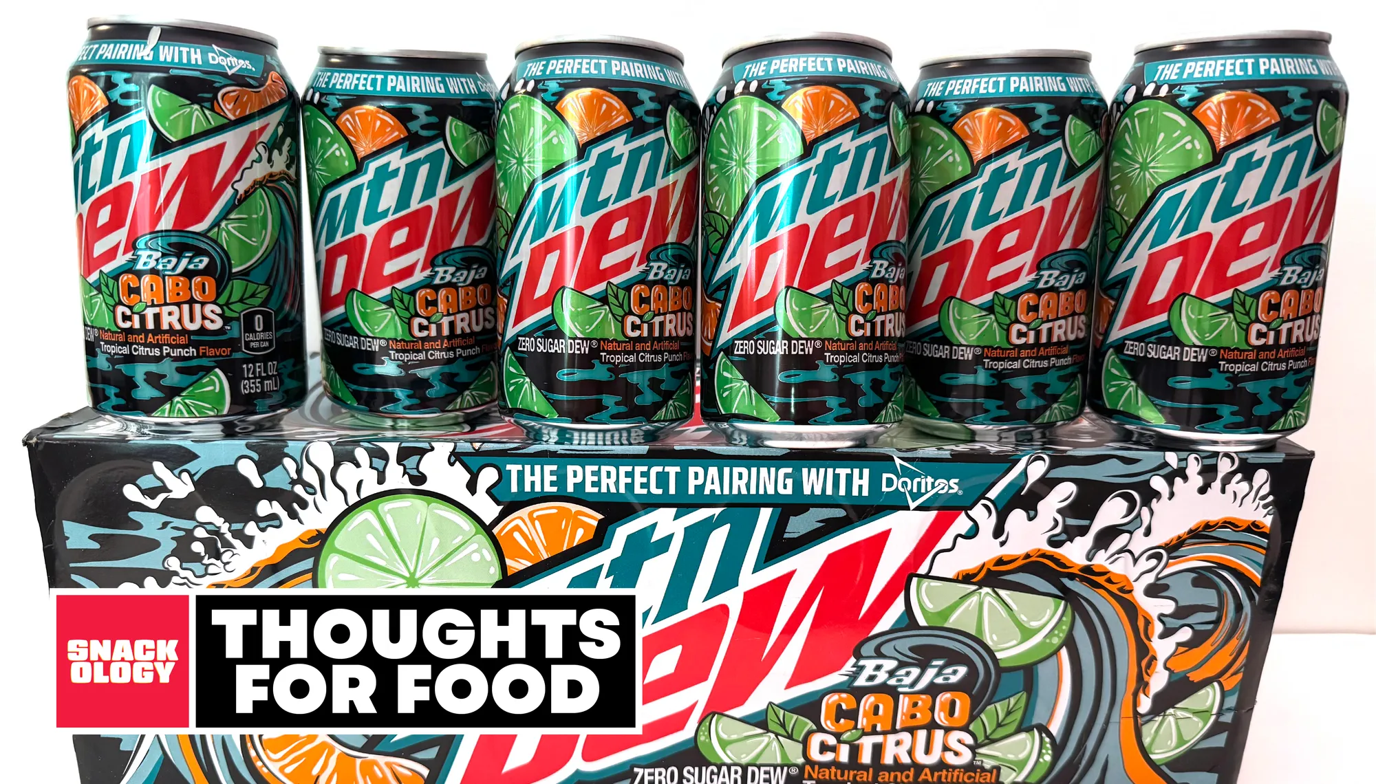 Mountain Dew Zero Sugar Baja Blast Soda with Cabo Citrus Flavor, 12 fl ...