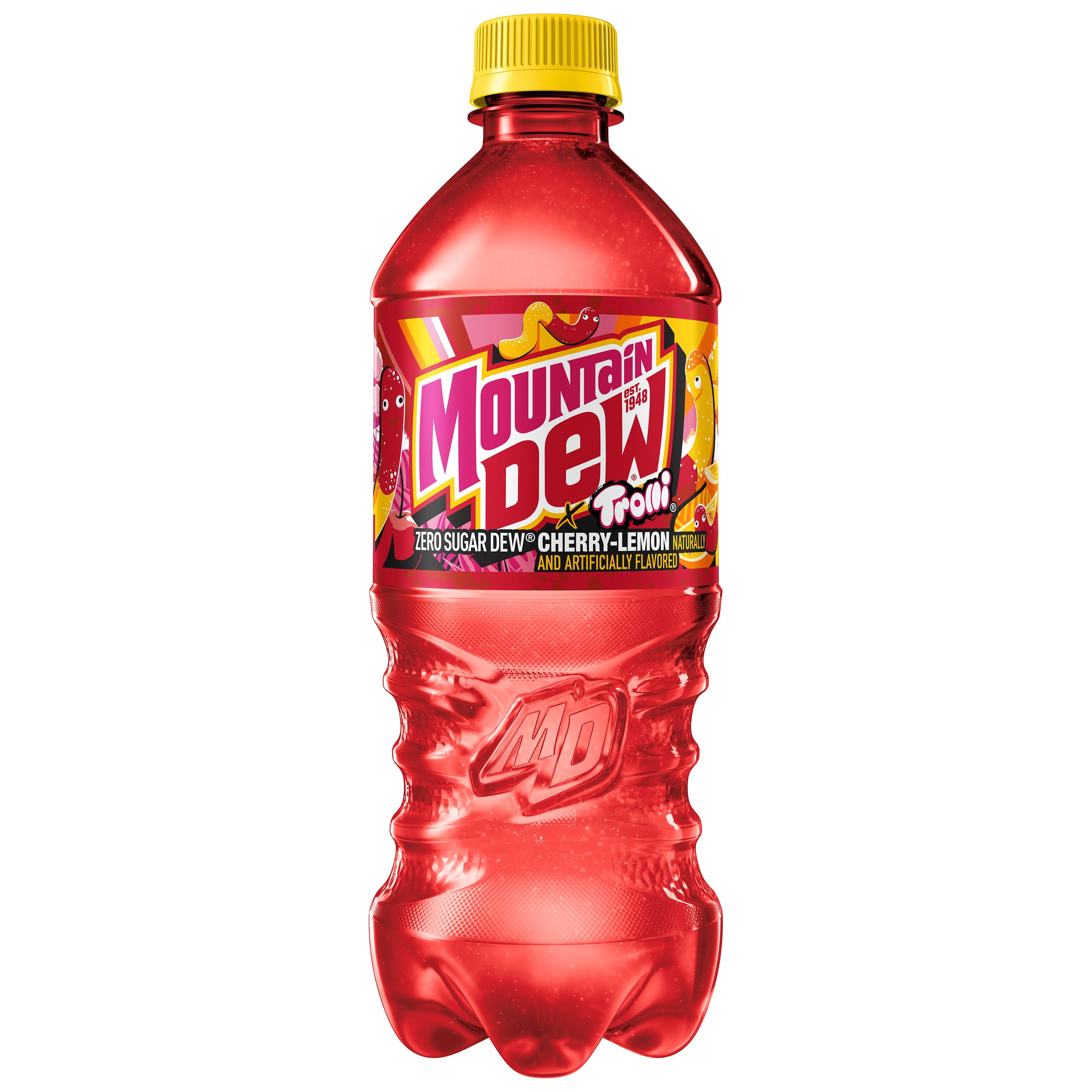 Mountain Dew Zero Sugar Cherry Lemon flavored Trolli, 20.0 fl oz, 1 ...