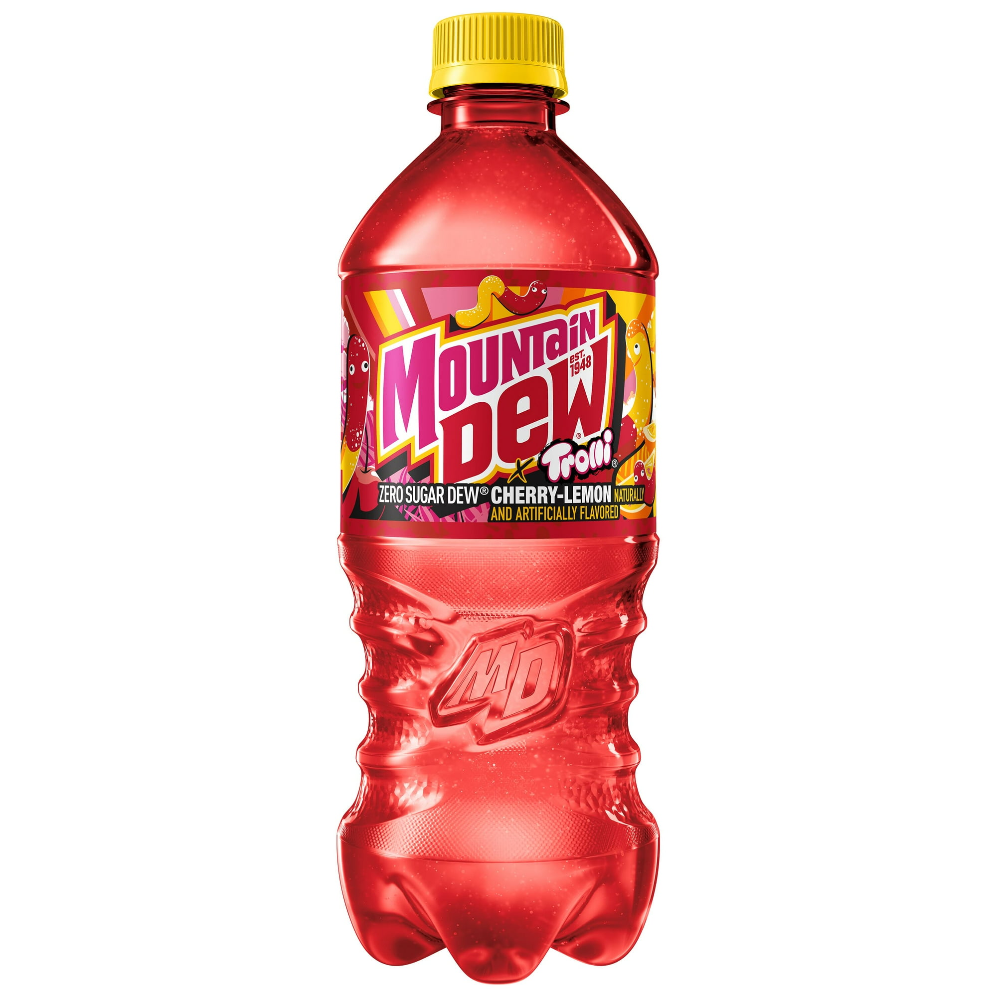 Mountain Dew Zero Sugar Cherry Lemon flavored Trolli Review ...