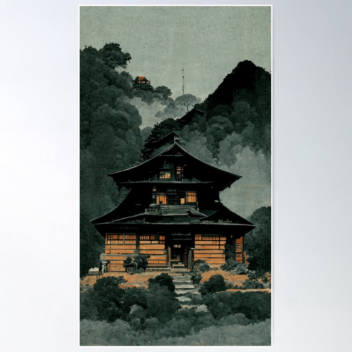 Mountain Dojo 2 Poster Wall Art, Modern Wall Decor For Living Room ...