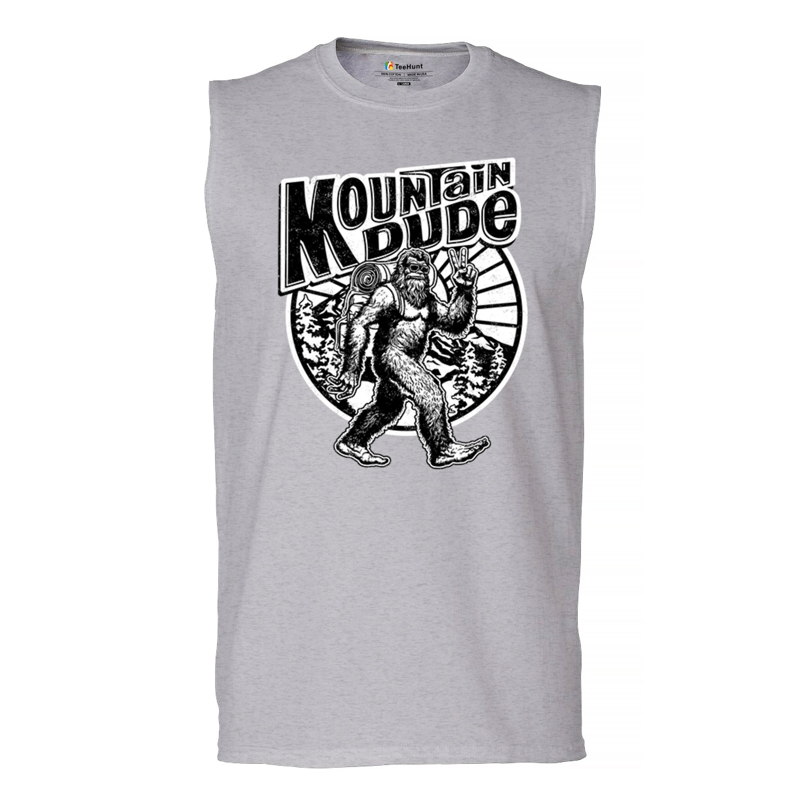 Mountain Dude Bigfoot Muscle Shirt Funny Vintage Classic Sasquatch ...