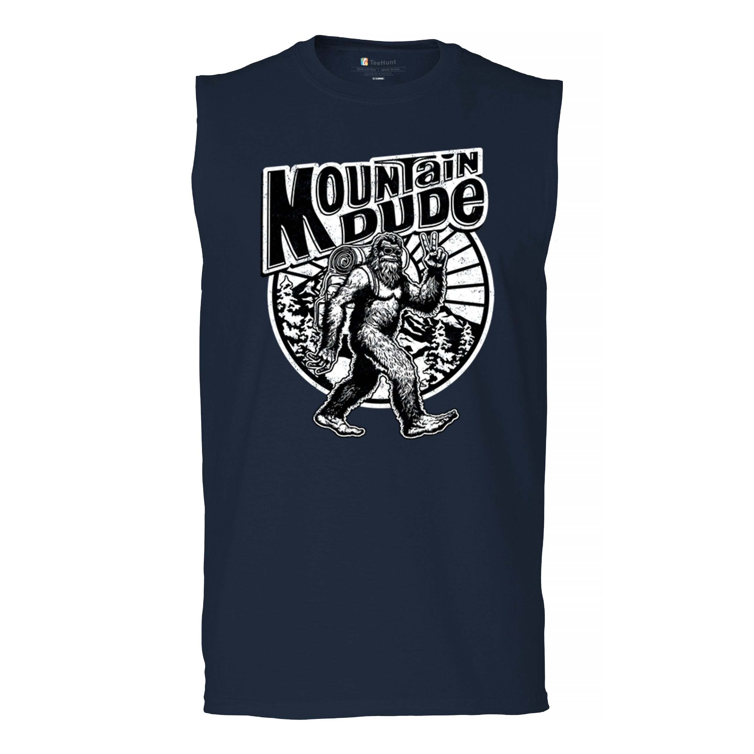 Mountain Dude Bigfoot Muscle Shirt Funny Vintage Classic Sasquatch ...