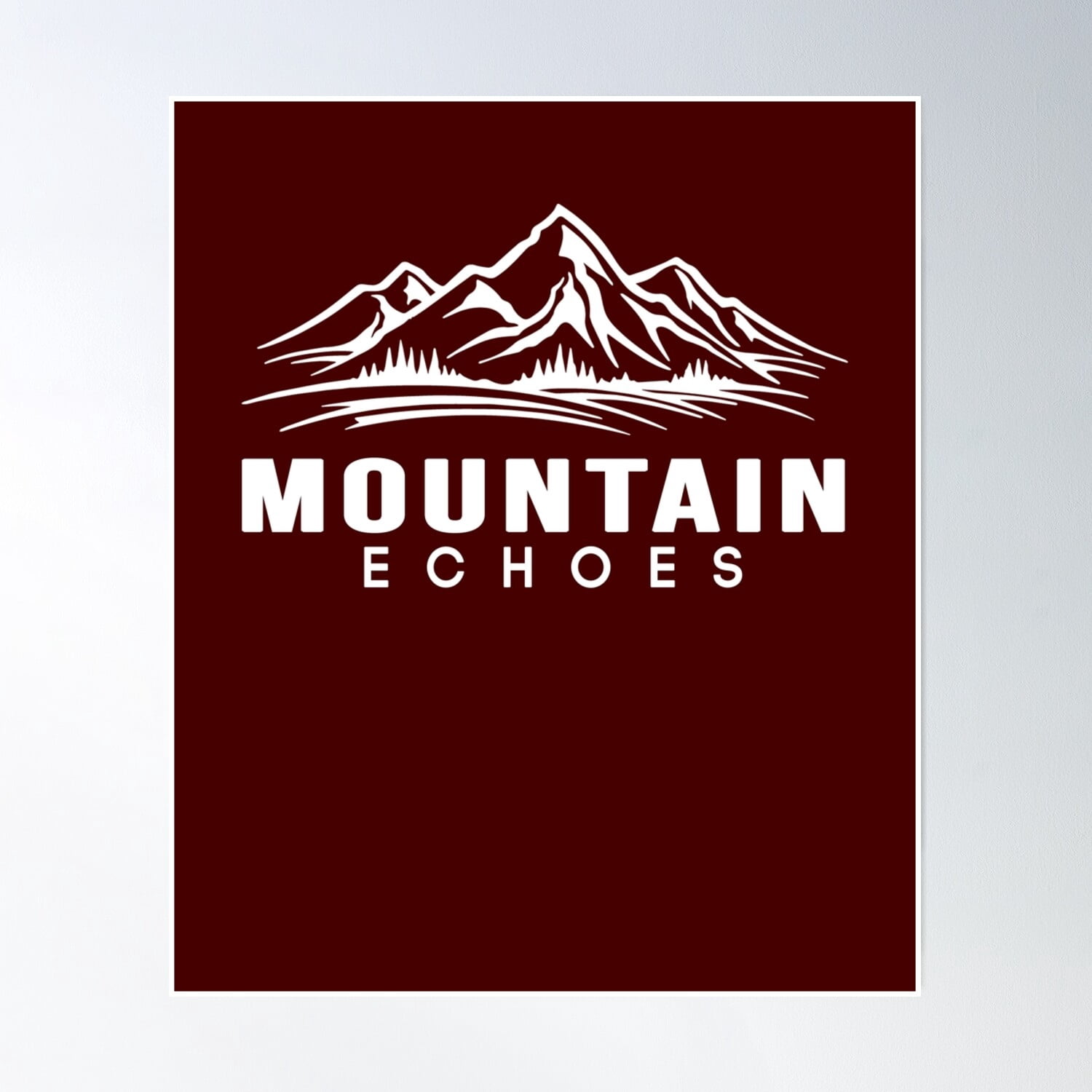 Mountain Echoes Poster Wall Art, Modern Wall Decor, 12x18 UNFRAMED ...