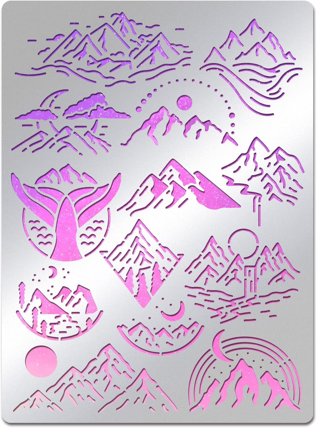 Mountain Elements Collection Stainless Steel Stencil 5.5x7.5 inches ...