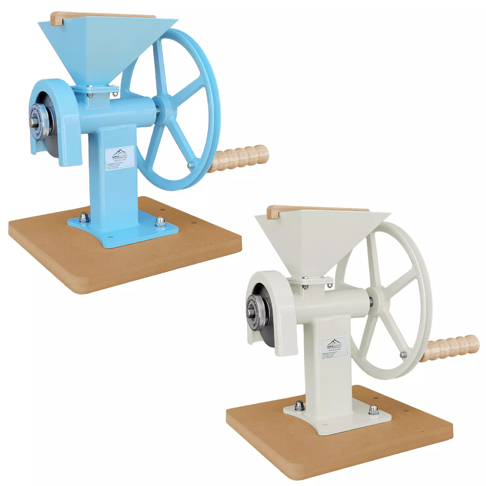 Mountain Essentials Combo Pack White and Blue Manual Hand Grain Mill ...