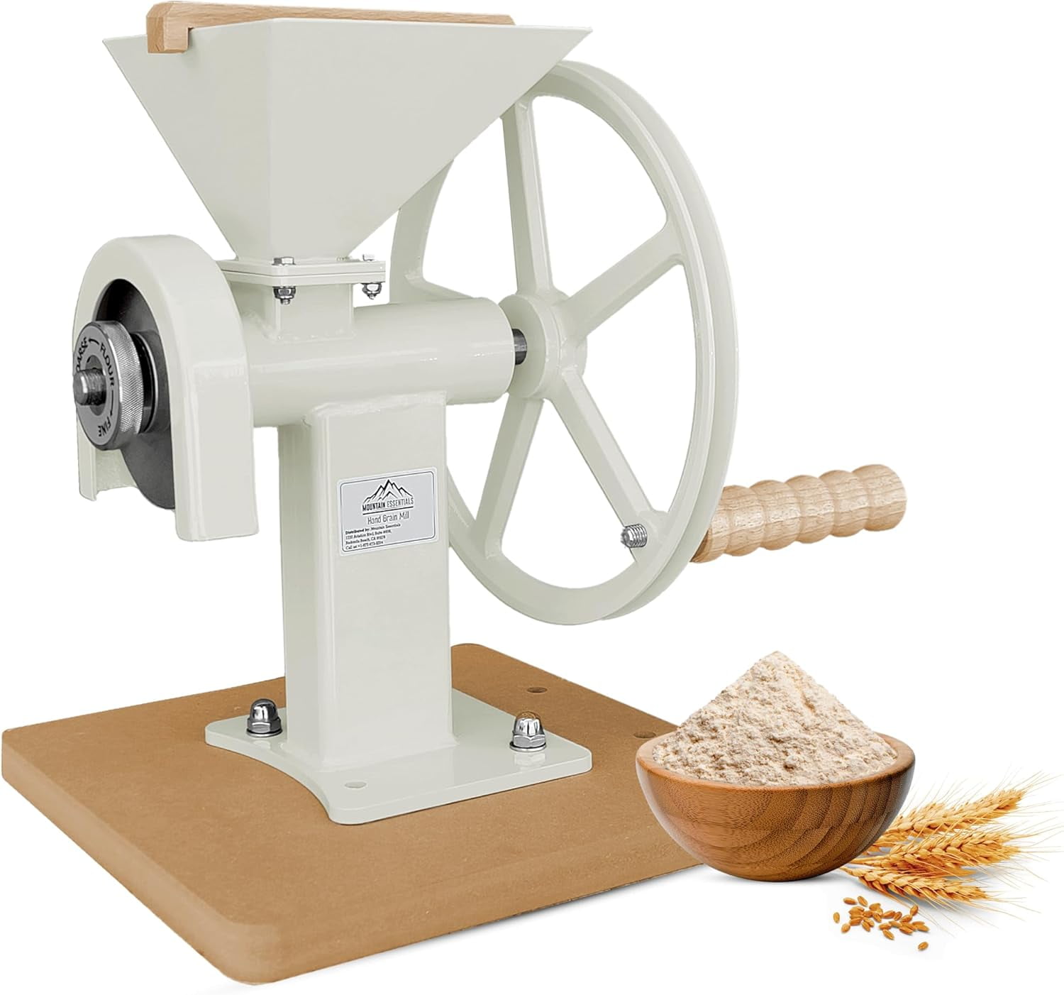 Mountain Essentials Manual Hand Grain Mill With Steel Disc, High Hopper ...