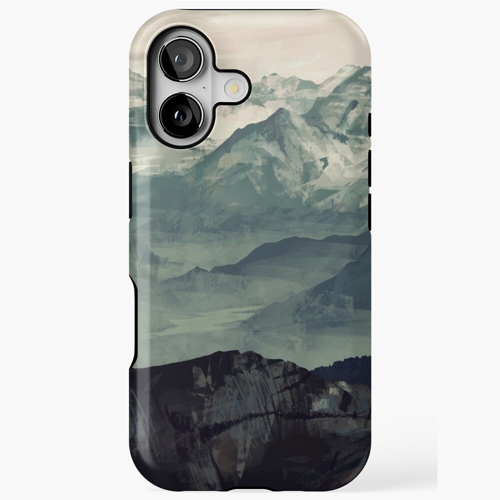 Mountain Fog Serene Landscape Scene Phone Case for iPhone 17 through 11 ...