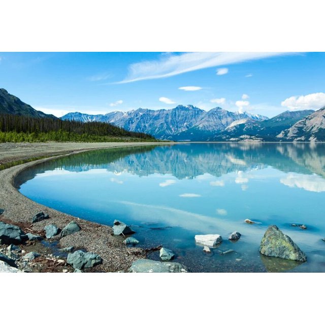 Mountain Forest Lake Photography Backdrop Banff National Park Canadian ...