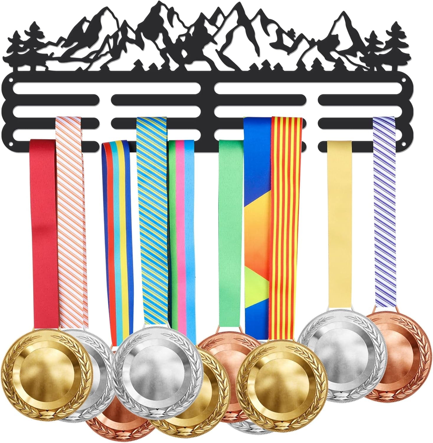 Mountain Forest Medal Hanger Sports Wall Mounted Medal Holder for 60 ...