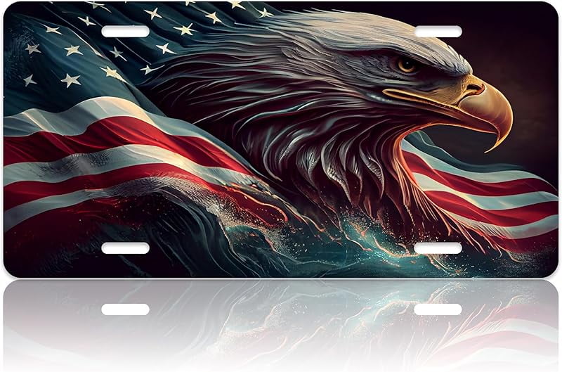 Mountain Forest Rainbow Sunrise License Plate Cover Retro Personalise ...