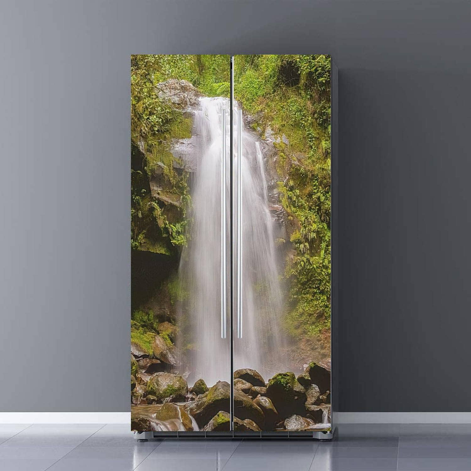 Mountain Forest Scenery Refrigerator Wrap Natural Landscape Fridge ...