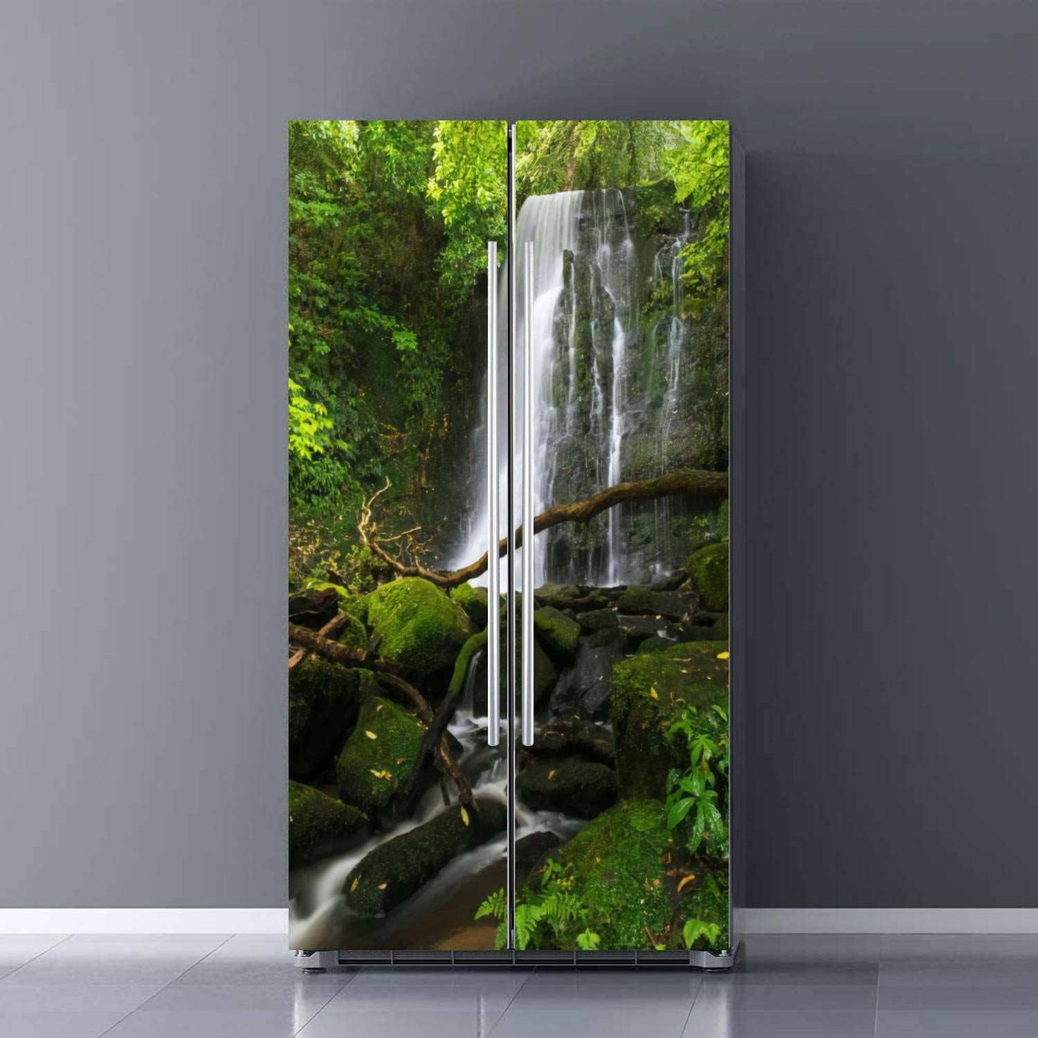 Mountain Forest Scenery Refrigerator Wrap Natural Landscape Fridge ...