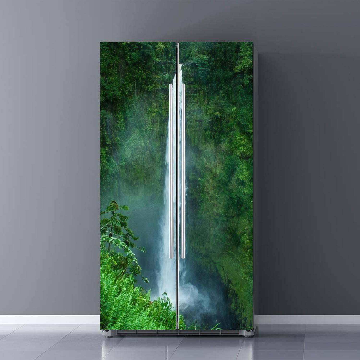 Mountain Forest Scenery Refrigerator Wrap Natural Landscape Fridge ...