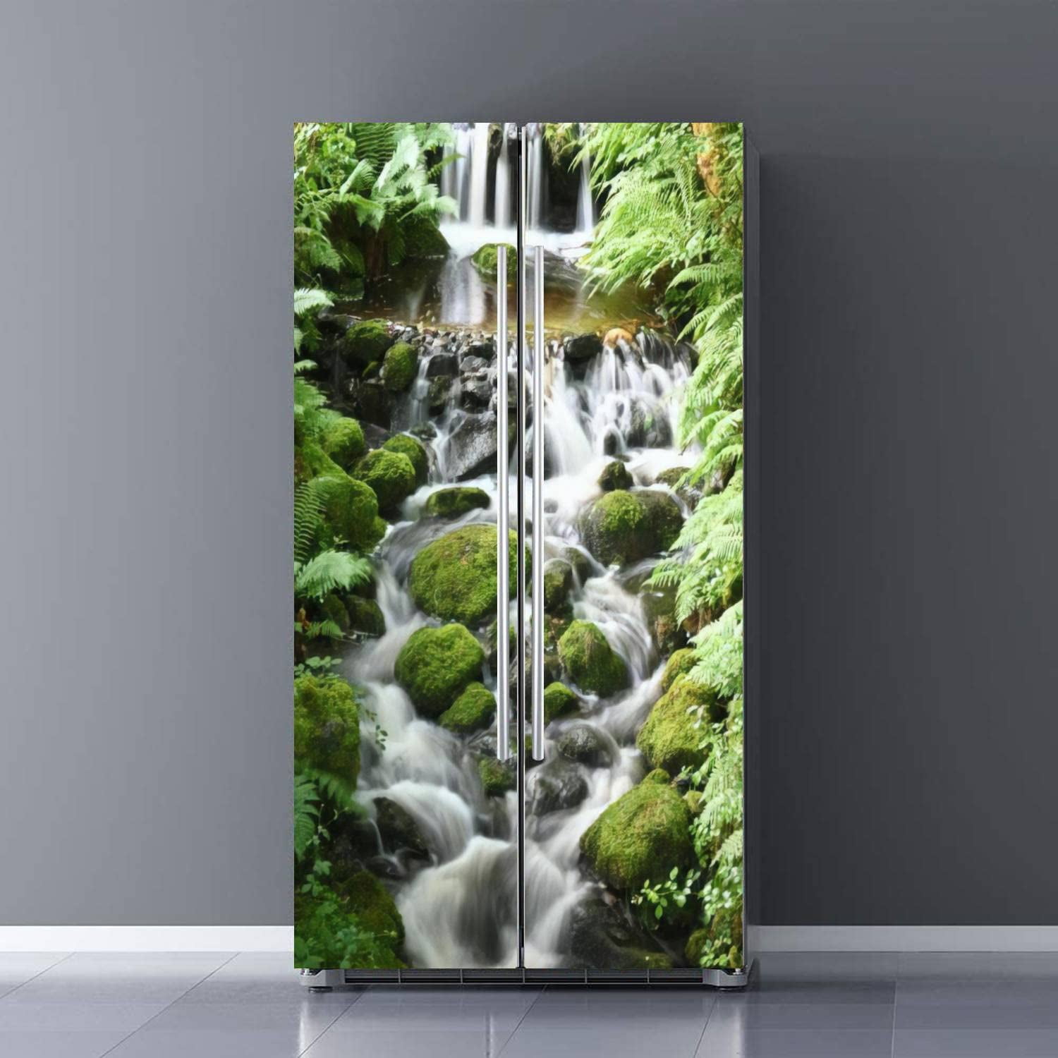 Mountain Forest Scenery Refrigerator Wrap Natural Landscape Fridge ...