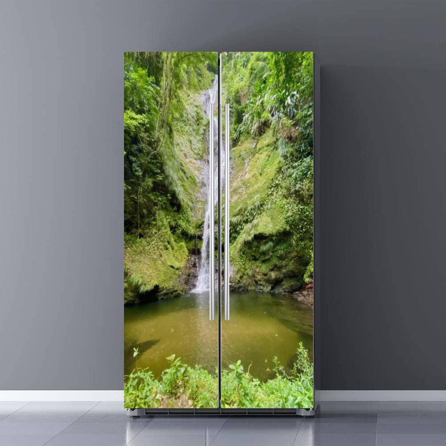 Mountain Forest Scenery Refrigerator Wrap Natural Landscape Fridge ...