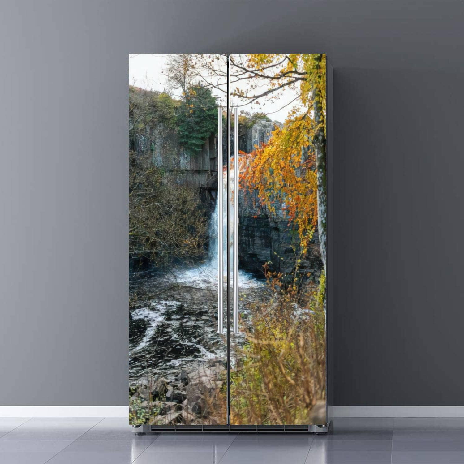 Mountain Forest Scenery Refrigerator Wrap Natural Landscape Fridge ...