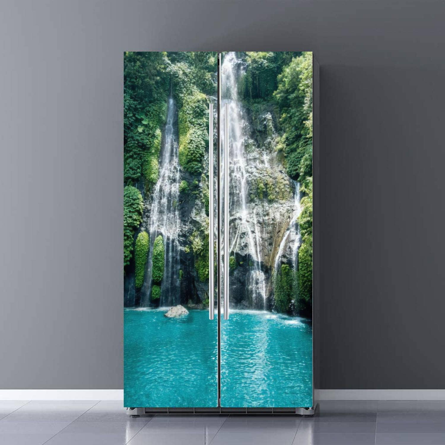 Mountain Forest Scenery Refrigerator Wrap Natural Landscape Fridge ...