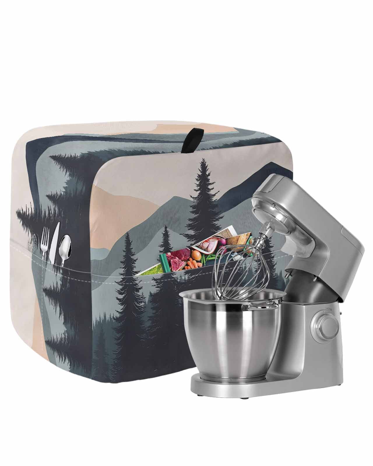 Mountain Forest Stand Mixer Dust Cover with Storage Pocket & Handles ...